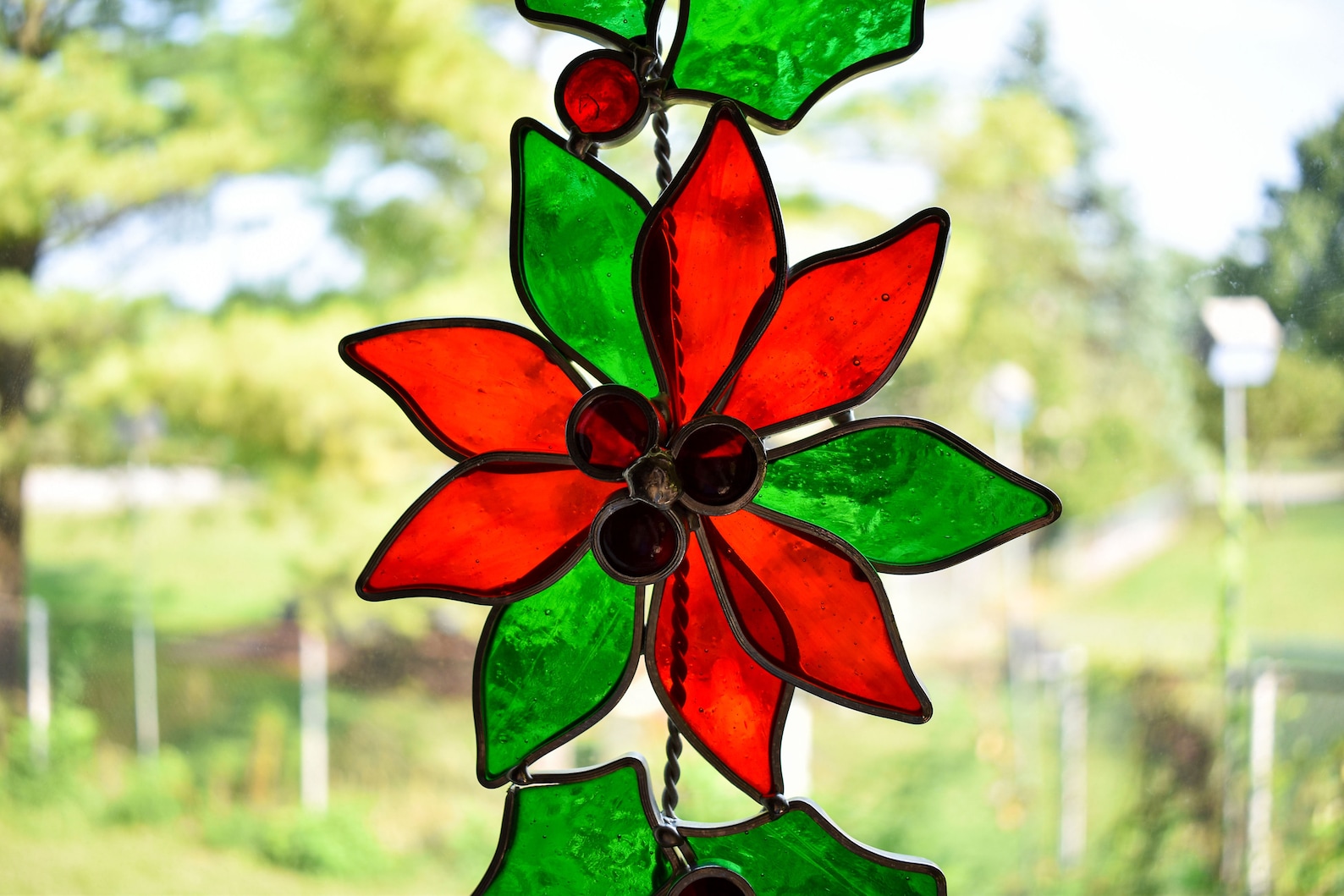 Poinsettia on Twisted Wire - Etsy