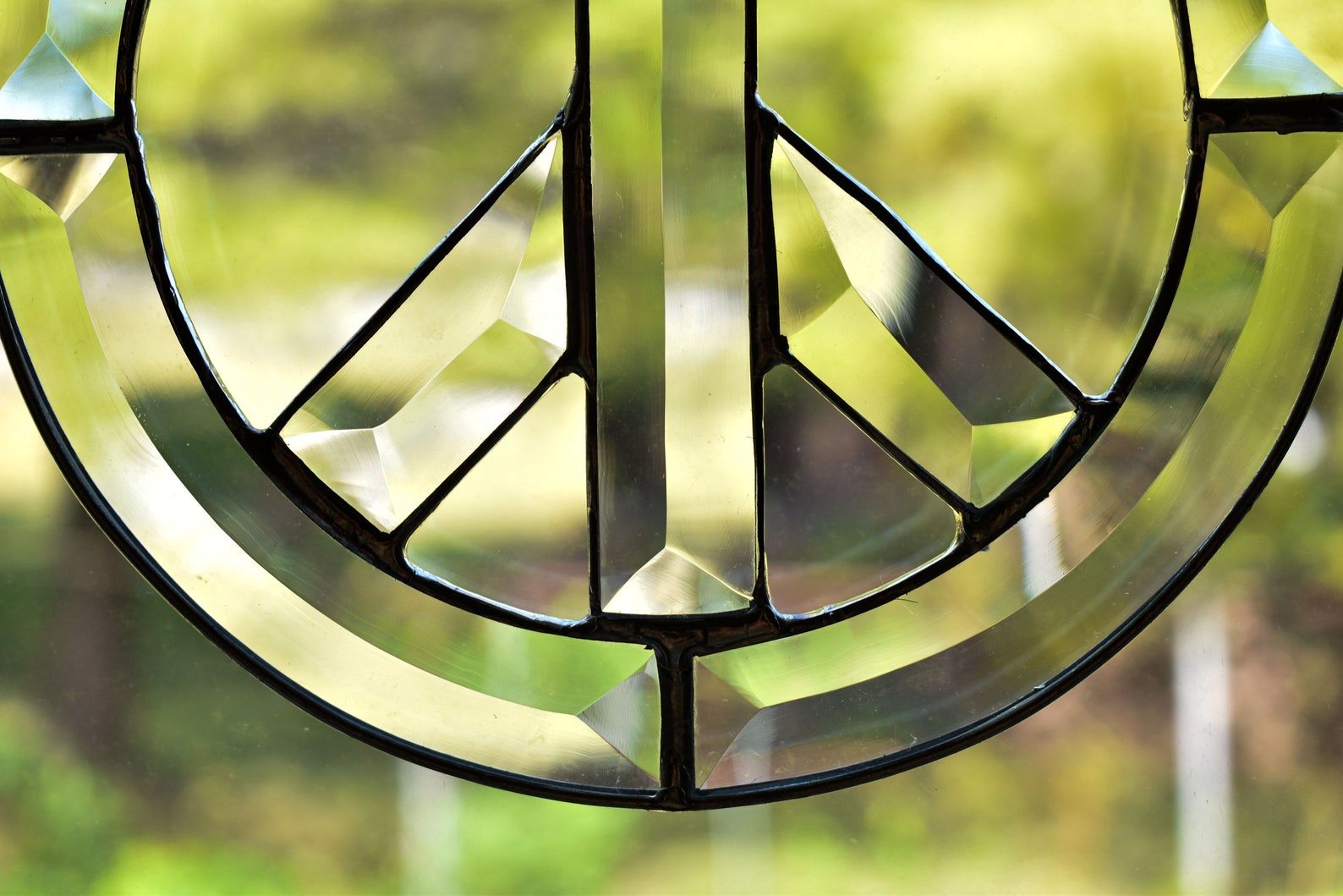 Peace Sign Beveled Glass - Etsy