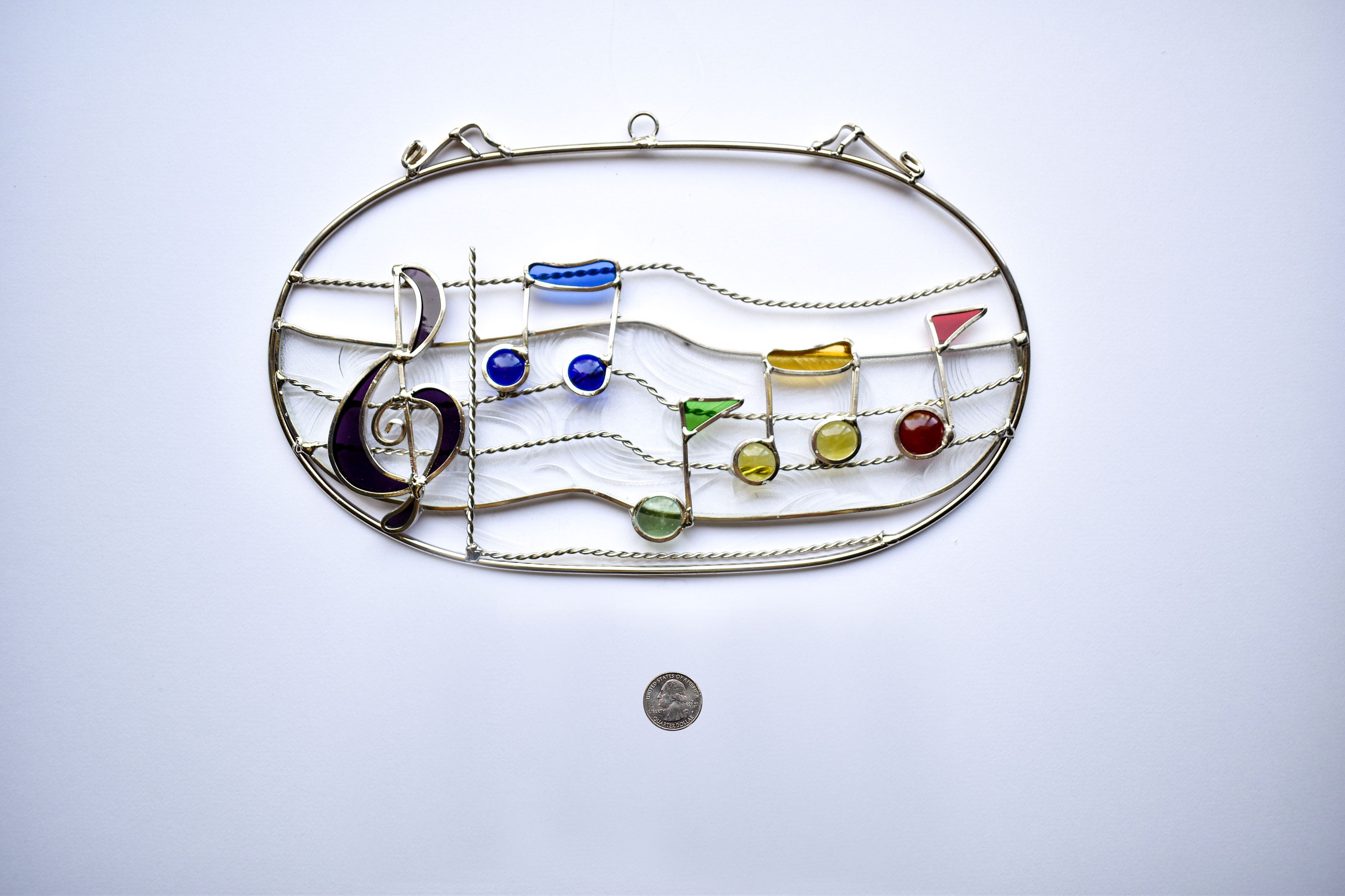 Music in Oval Wire Frame - Etsy