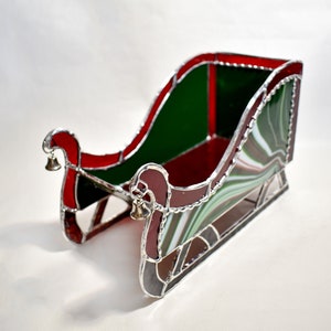 Sants'a Stained Glass Christmas Sleigh - Etsy