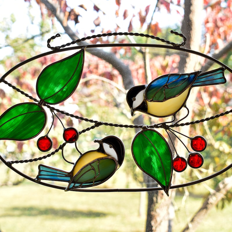 Stained Glass Chickadee - Etsy