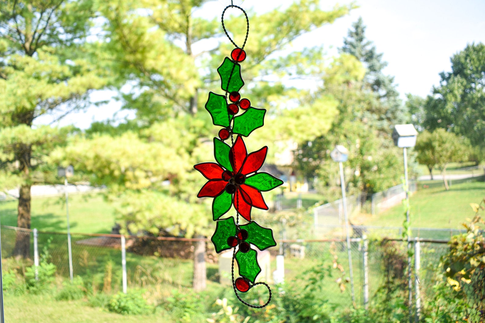 Poinsettia on Twisted Wire - Etsy
