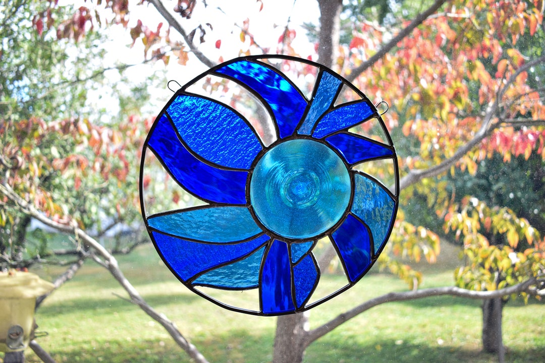 Blue Rondel Round Panel - Etsy