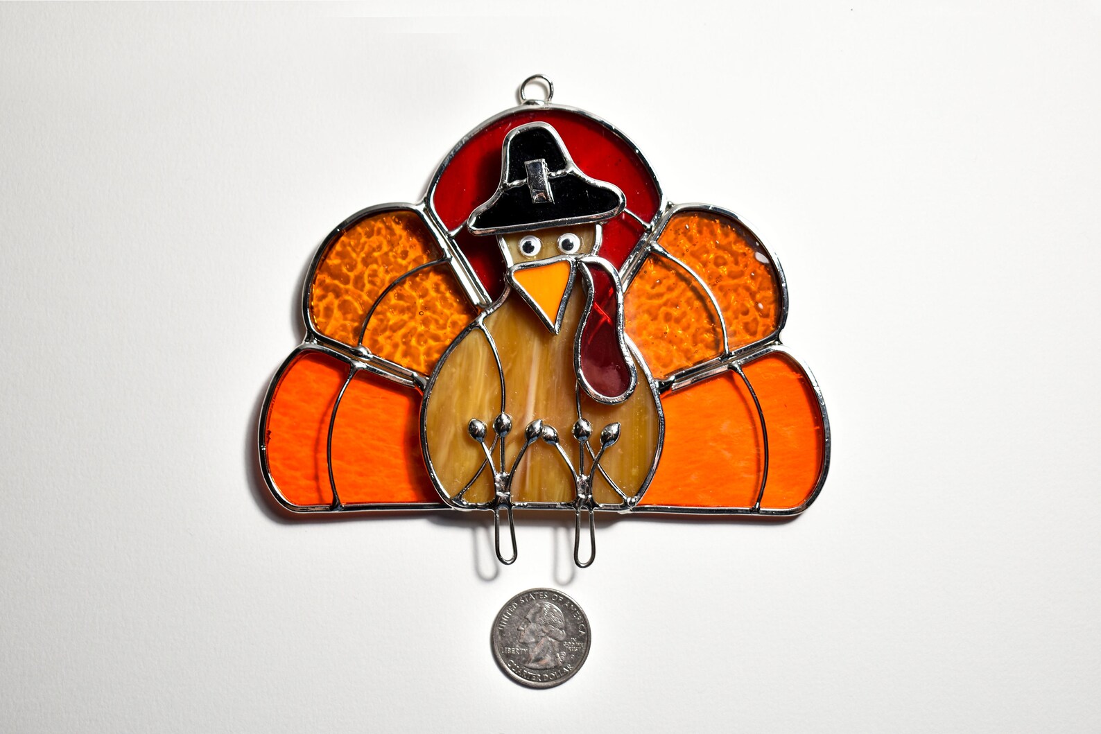 Stained Glass Turkey Suncatcher: Thanksgiving Fall Decor - Etsy
