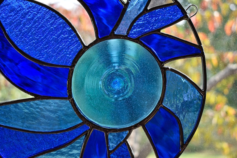 Blue Rondel Round Panel - Etsy