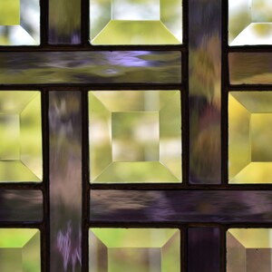 Basket Weave Stained Glass Panel - Etsy