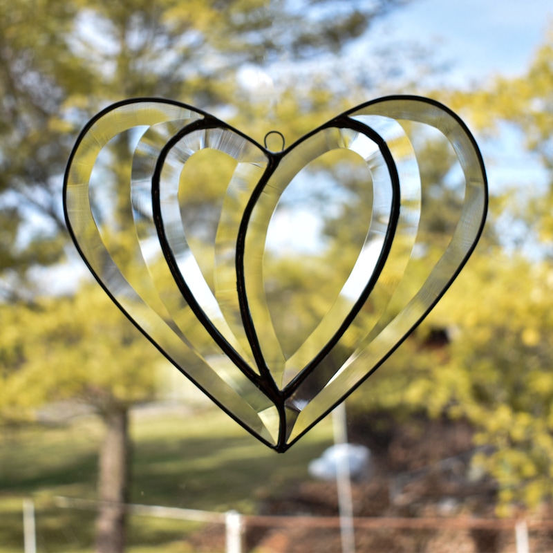 Beveled Glass Heart - Etsy