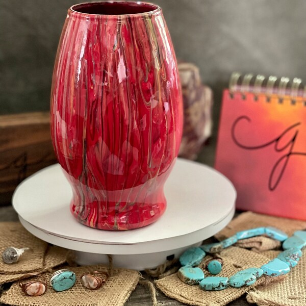 Painted Glass Vase - Etsy