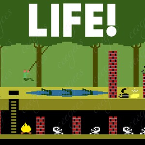Life Atari Pitfall Retro Gamer Instant Digital Download Printable JPEG ...