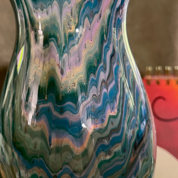 Painted Glass Vase - Etsy