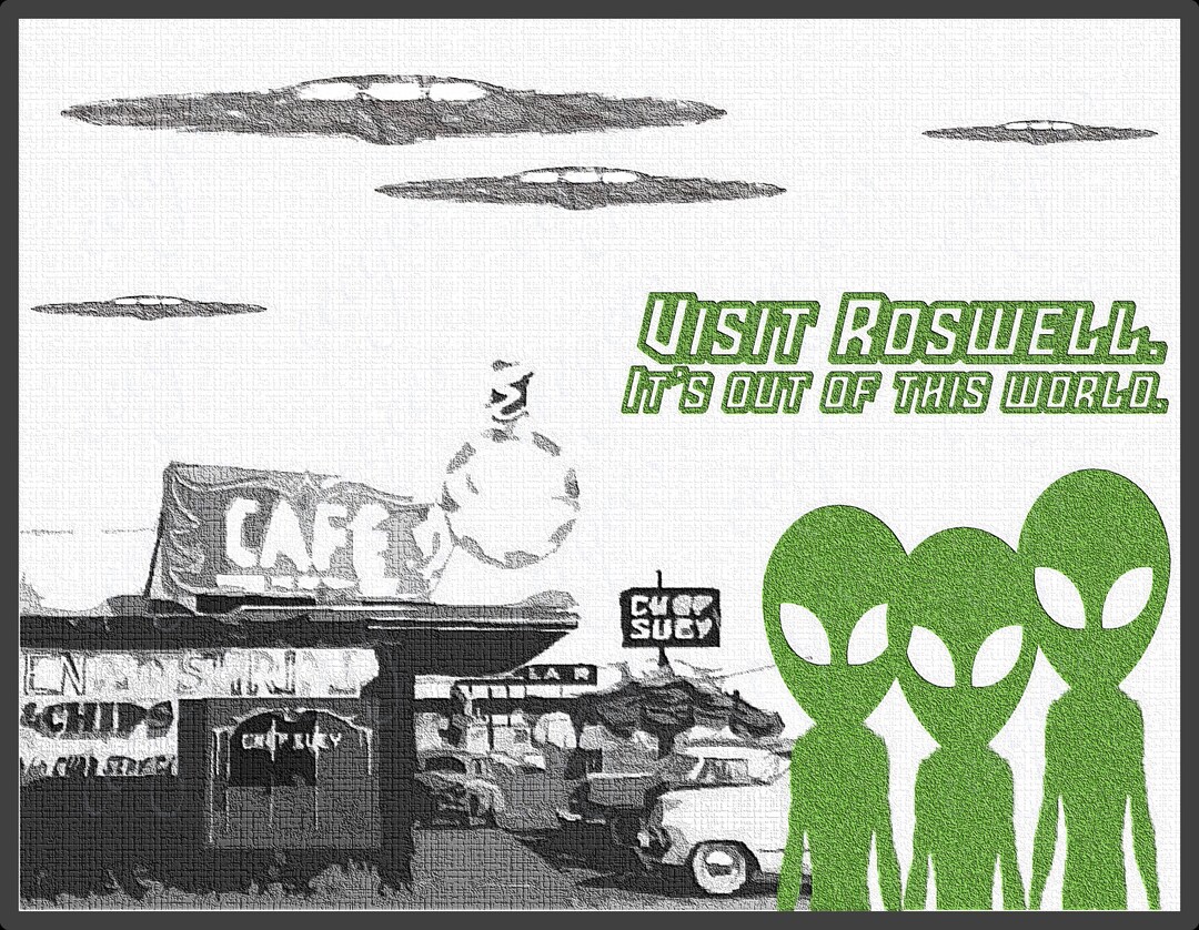 Roswell - Art - Alien - Retro - Out of This World - Instant Digital ...
