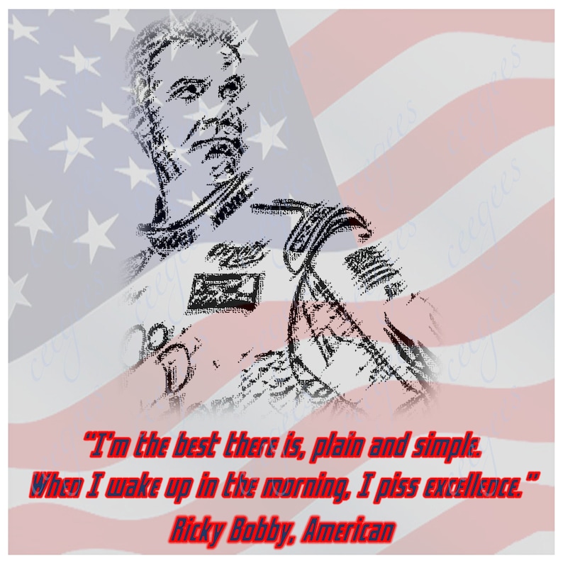 Talladega Nights Ricky Bobby Movie Will Ferrell Racing Instant Digital ...