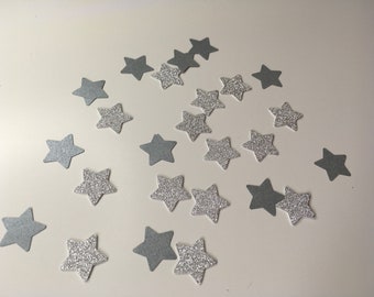 200-300 Piece Silver Star Confetti Mix, 4-17 Mm 20P - Etsy