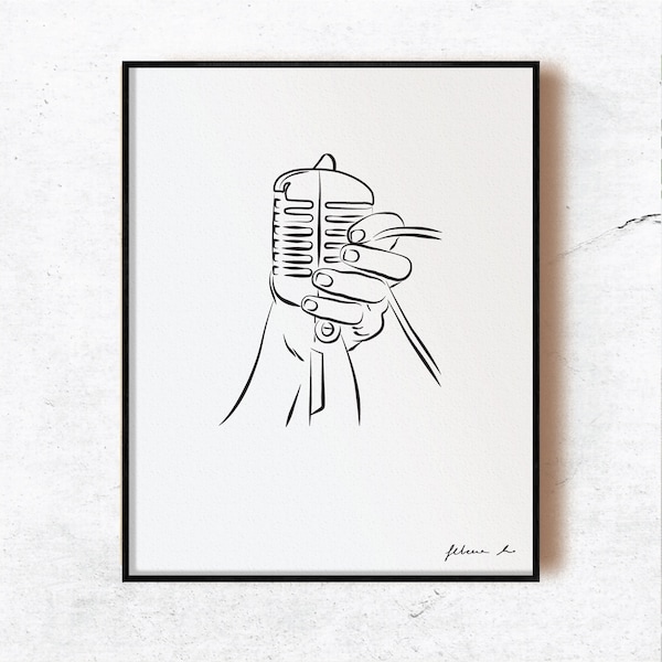 Microphone Art - Etsy