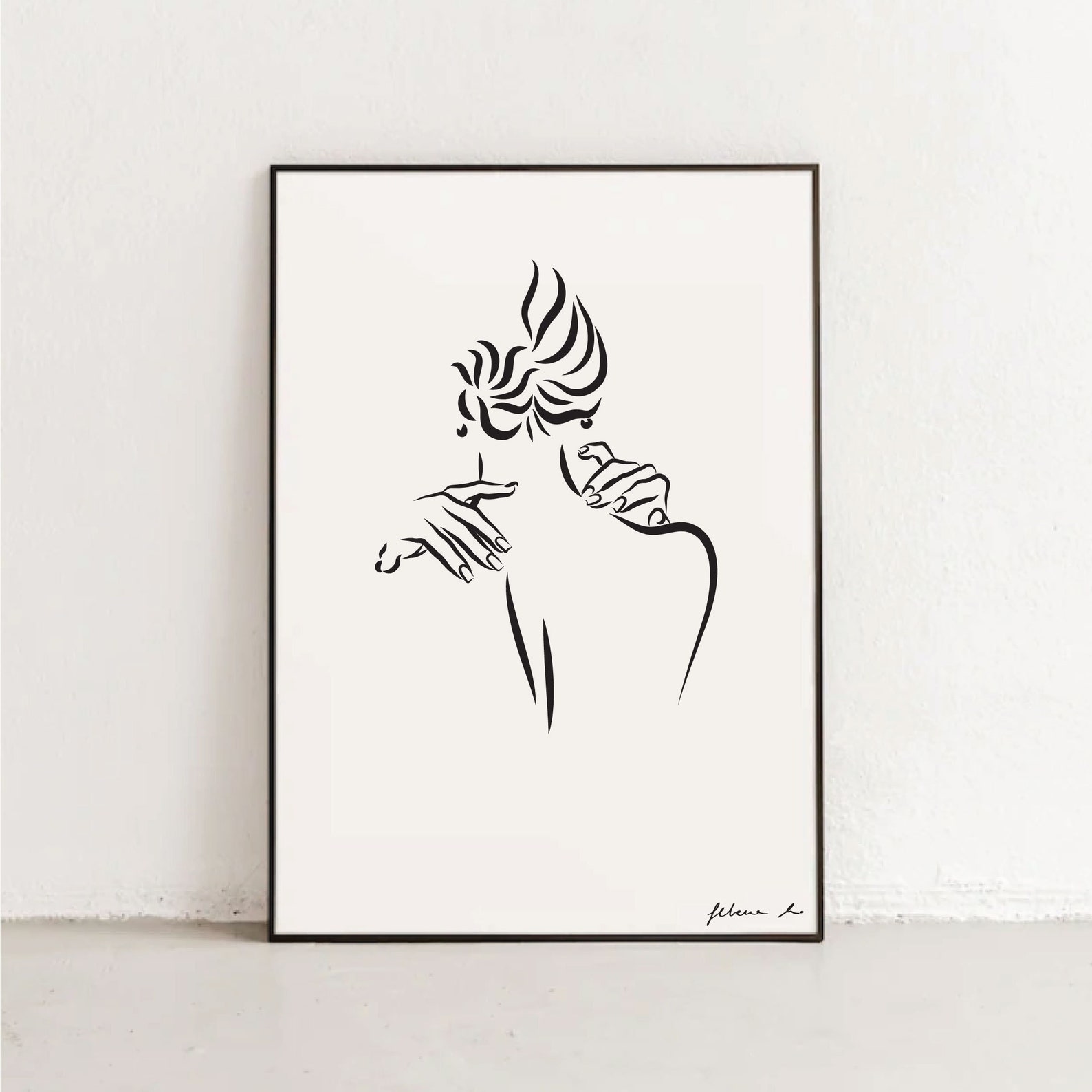 Woman Back Drawing Female Art Print One Line Art Printable - Etsy