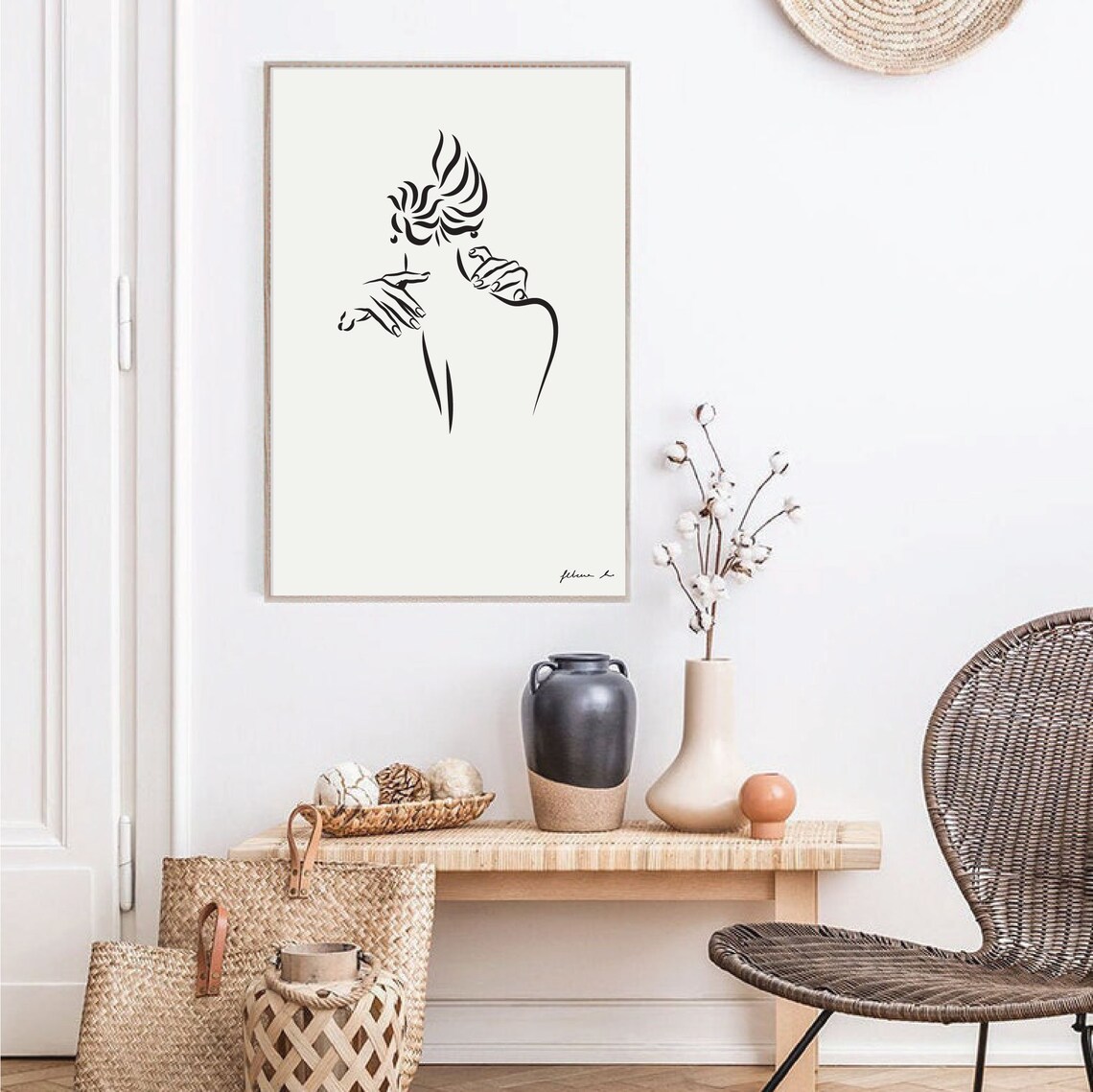 Woman Back Drawing Female Art Print One Line Art Printable - Etsy