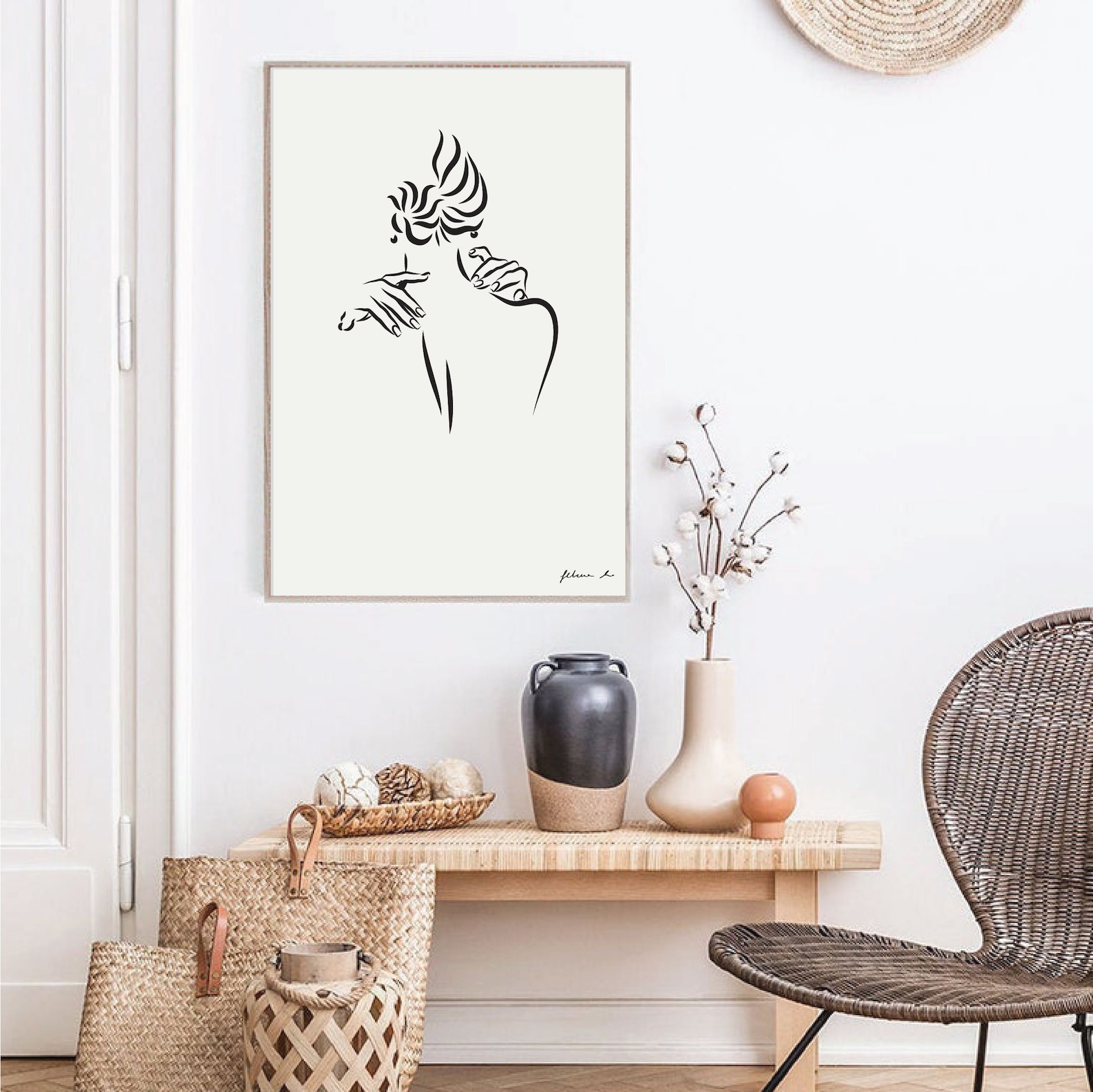 Woman Back Drawing Female Art Print One Line Art Printable - Etsy