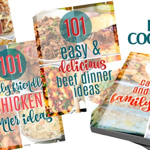Printable Meal Planner Recipe Book, Recipe Cards, Weekly Meal Planner ...