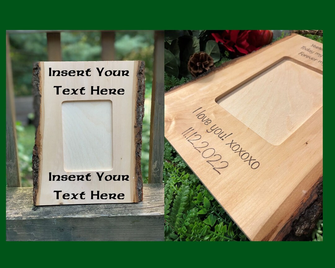 Personalized Picture Frame. Wood Burn Picture Frame. Rustic Frame ...