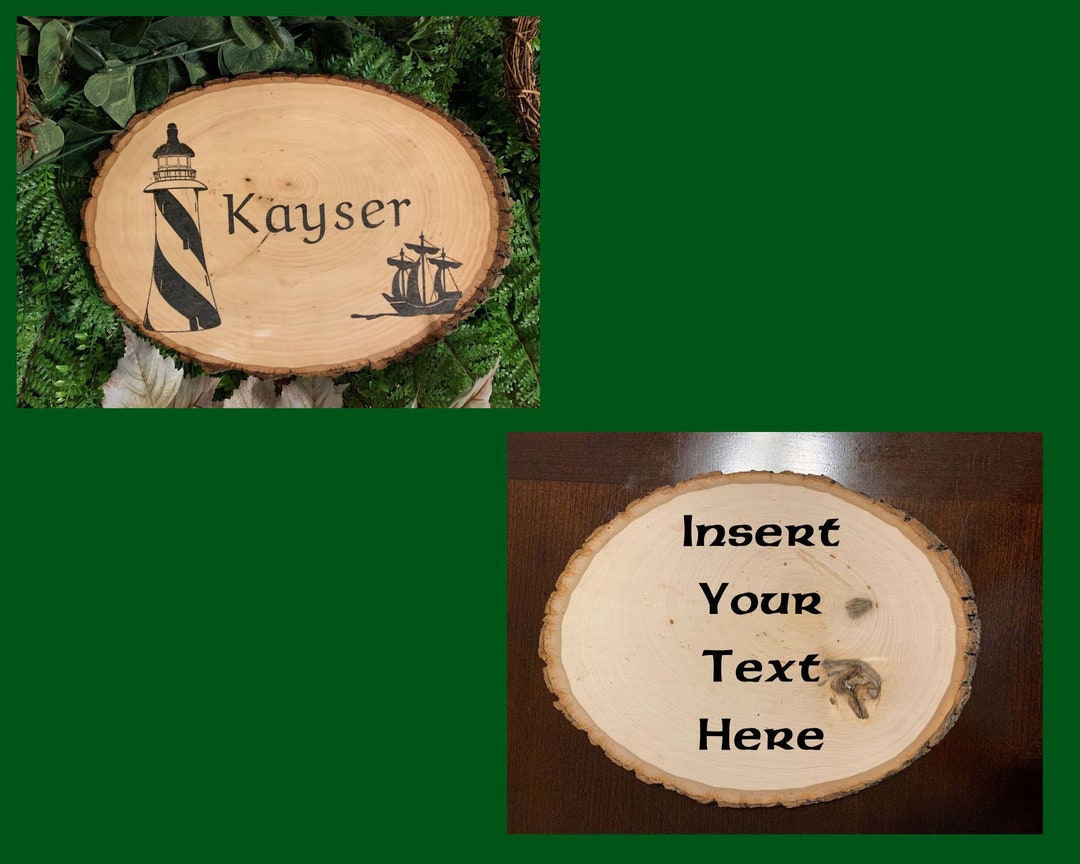 Woodburned Sign. Round Wood Sign. Custom Sign. Wooden Name Sign. Rustic ...