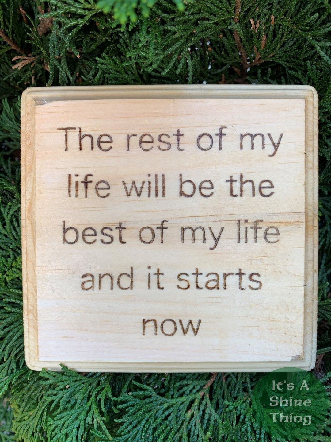 Positive Affirmation. Wood Burned Sign. Small Wood Sign. Square Wood ...