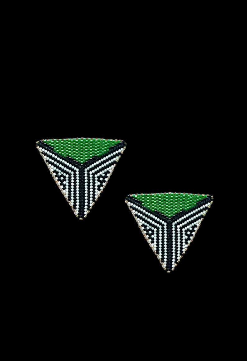 Peyote Triangle Pattern For Earrings Seed Bead Earrings Etsy