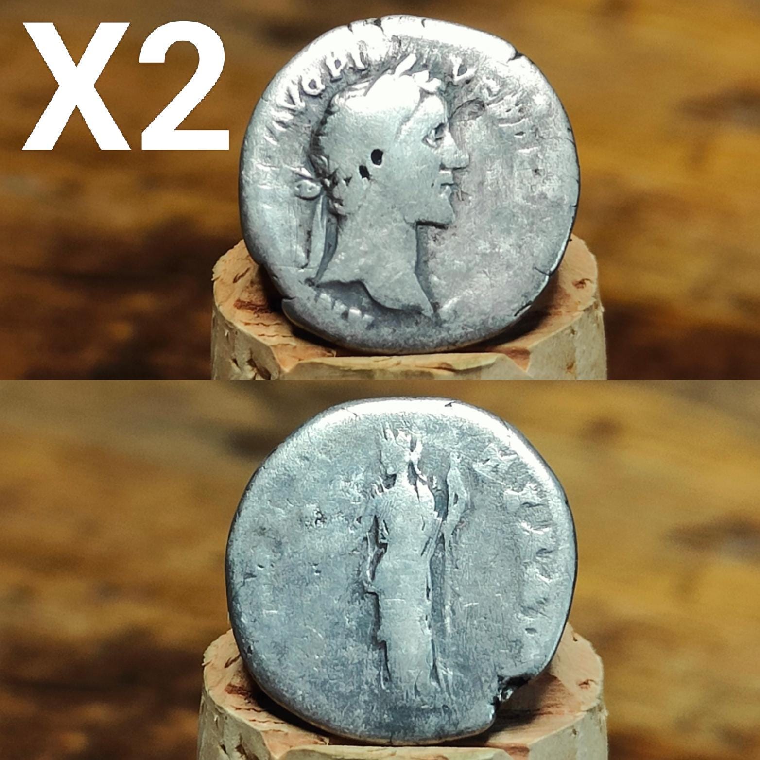 Authentic Roman Silver Denarii Featuring Emperor of Rome, 1800 Years ...