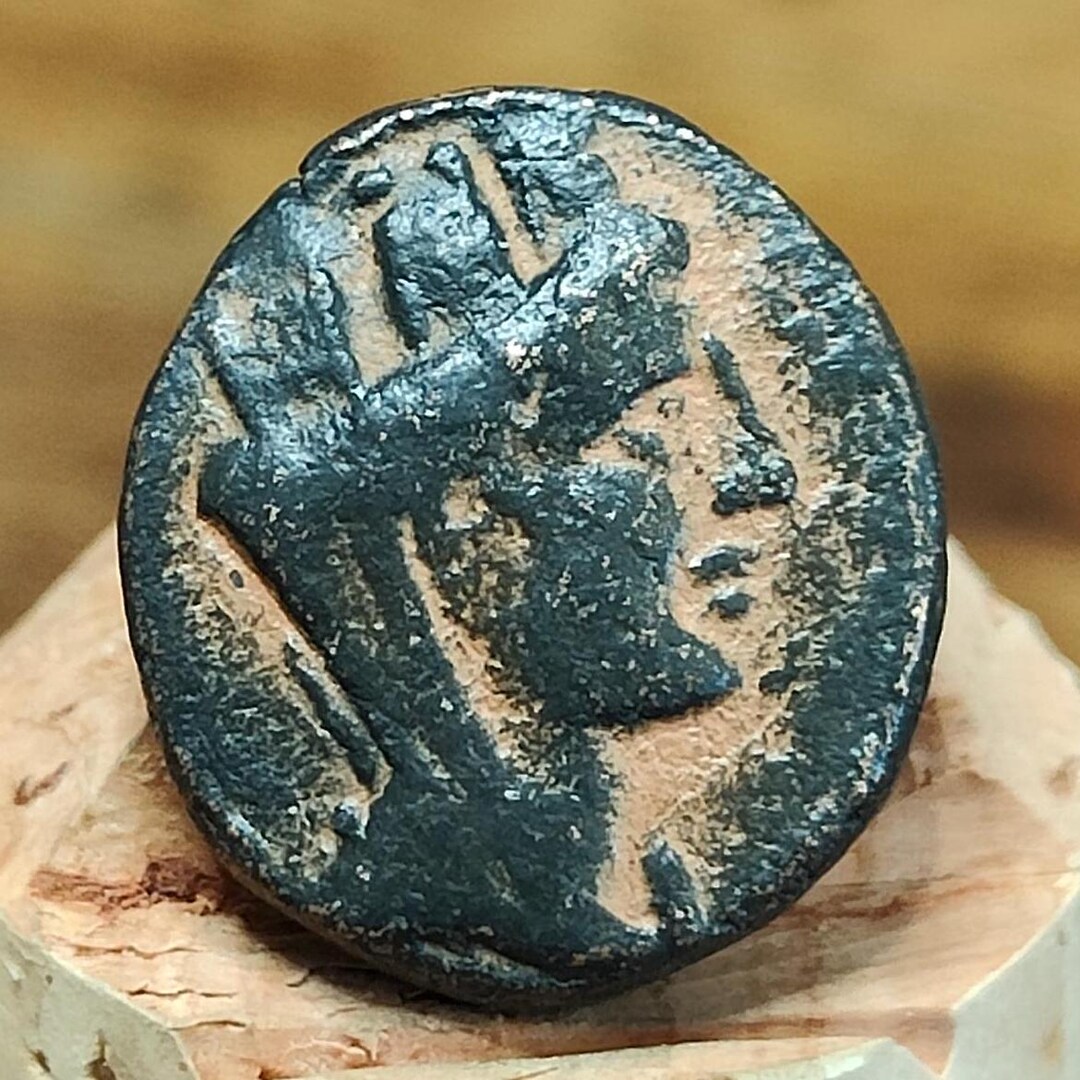 Tyche and Tripod 128-129AD, Ancient Greek Bronze Æ Coin - Etsy