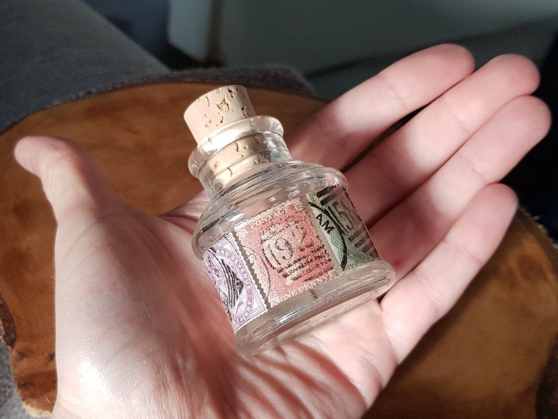 Vintage Ink Bottle With Victorian Stamps Old Inkwells - Etsy UK