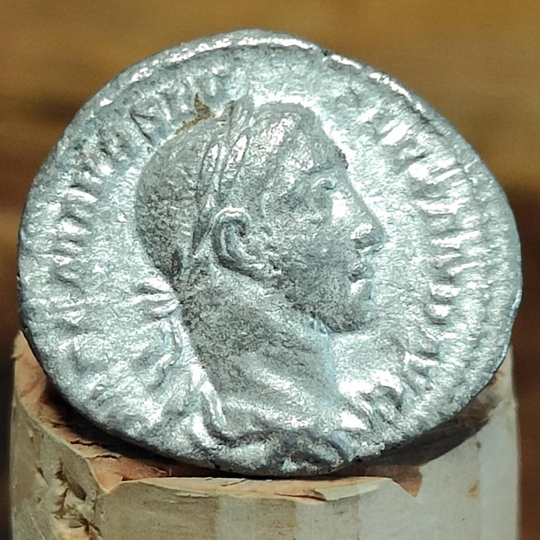 Severus Alexander With Sacrifice Reverse Silver Denarius, Ancient Roman ...
