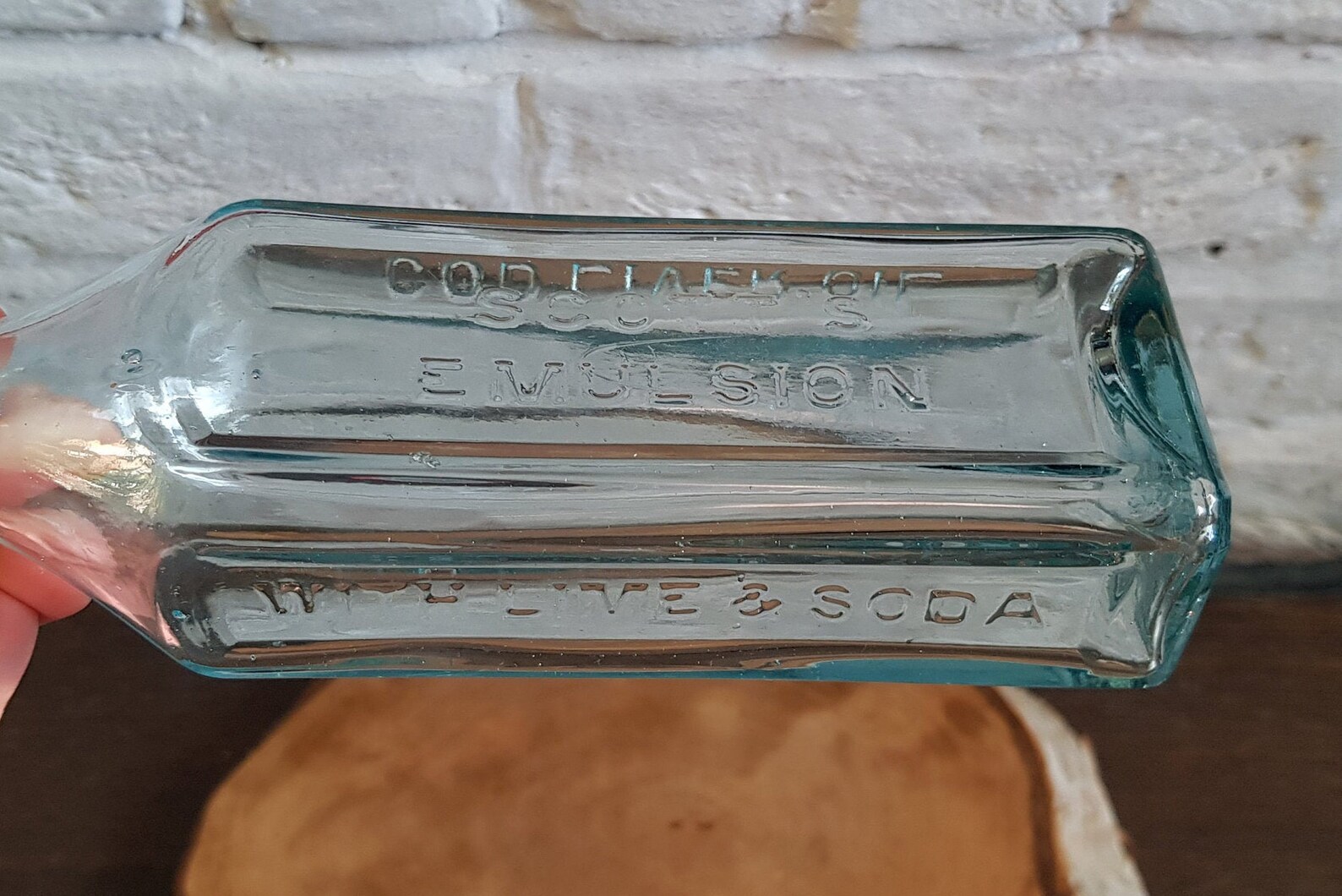 Vintage Scott's emulsion bottle old medicine bottle with | Etsy