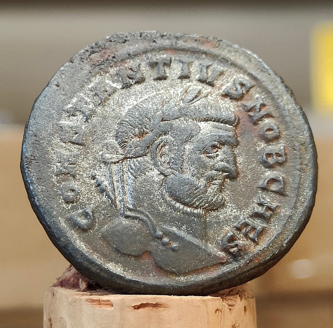 Constantius I Roman Coin With God Genius Reverse, 3rd Century Ancient ...
