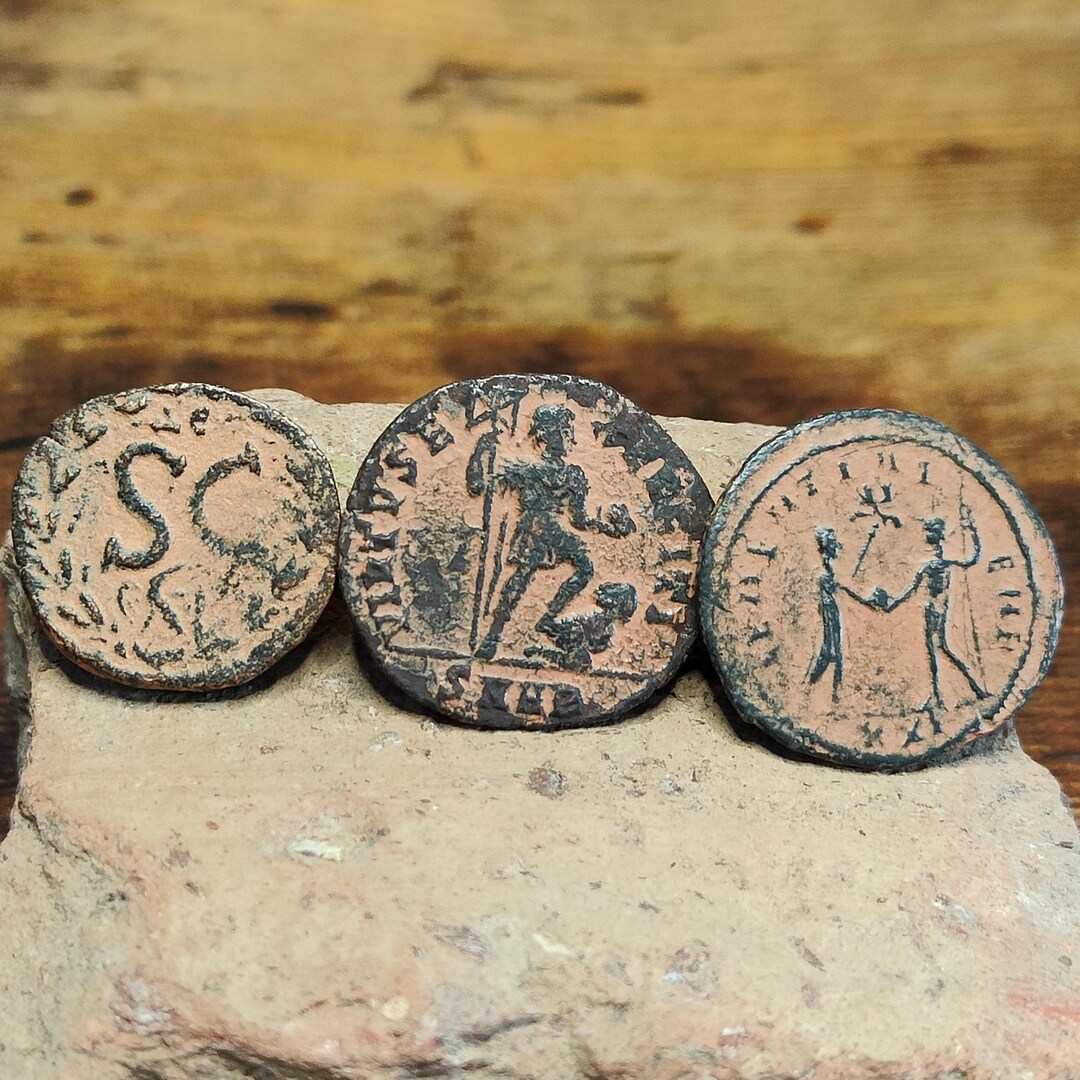 Three Different Large Roman Coins, 4th Century Ancient Follis - Etsy