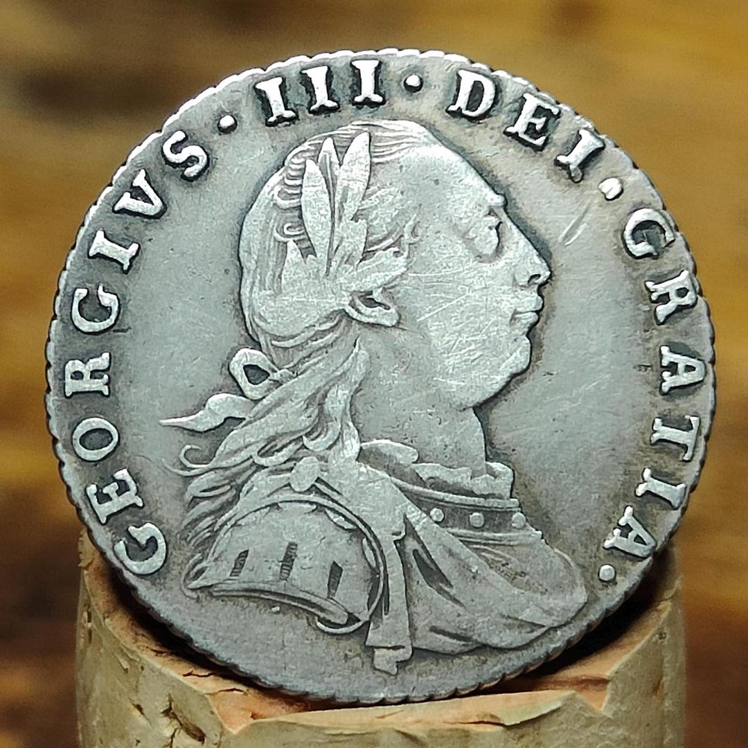 George III Silver Sixpence Dated 1787 With Hearts- Georgian Coin, US ...