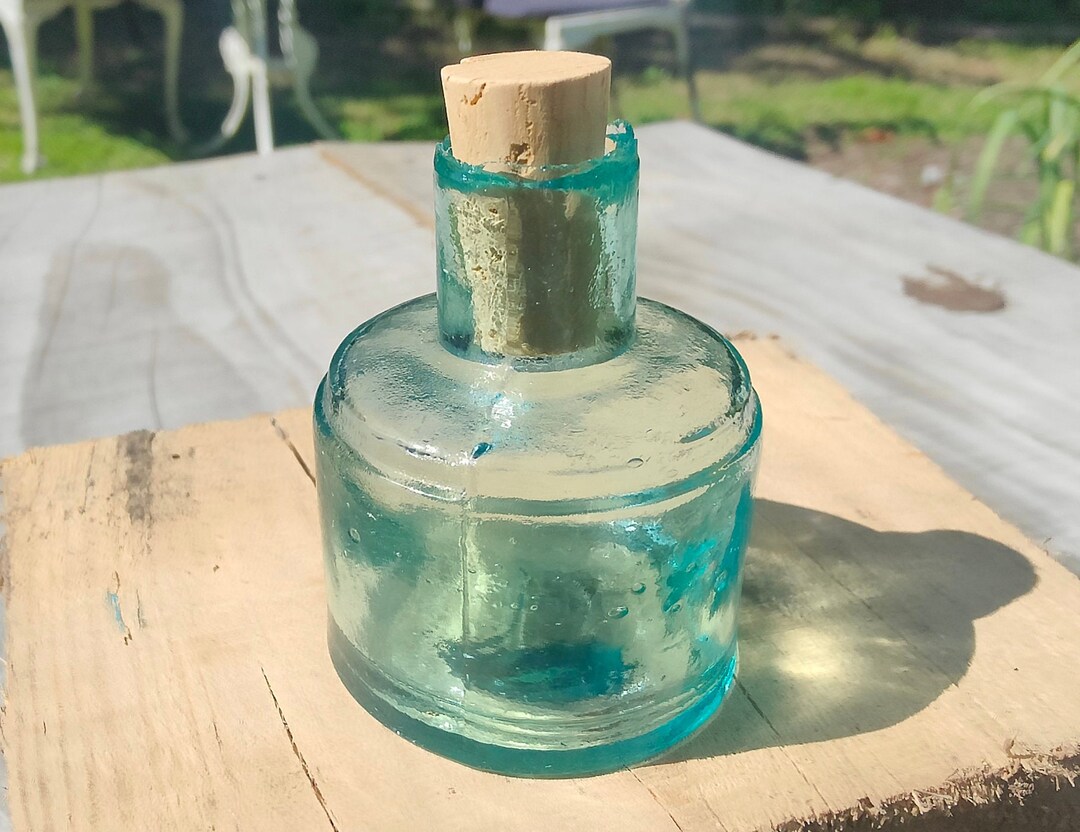 Vintage Penny Ink Bottle, Small Domed Ink Well With Cork - Etsy