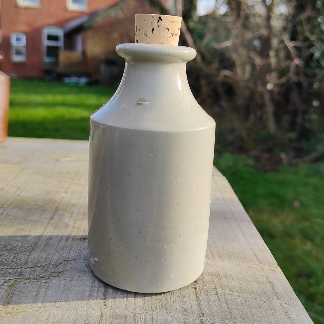 Vintage Stoneware Ink Bottle/ Victorian Ceramic Ink Well With Cork - Etsy