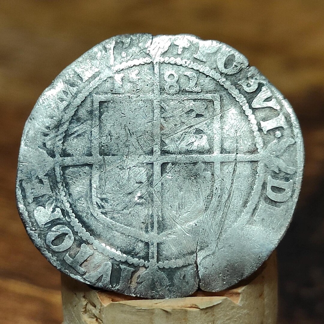 Genuine Elizabeth I Tudor Hammered Silver Six Pence Dated 1582. - Etsy
