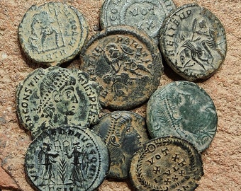 High Grade Roman Coins, 4th Century Ancient Nummus - Etsy