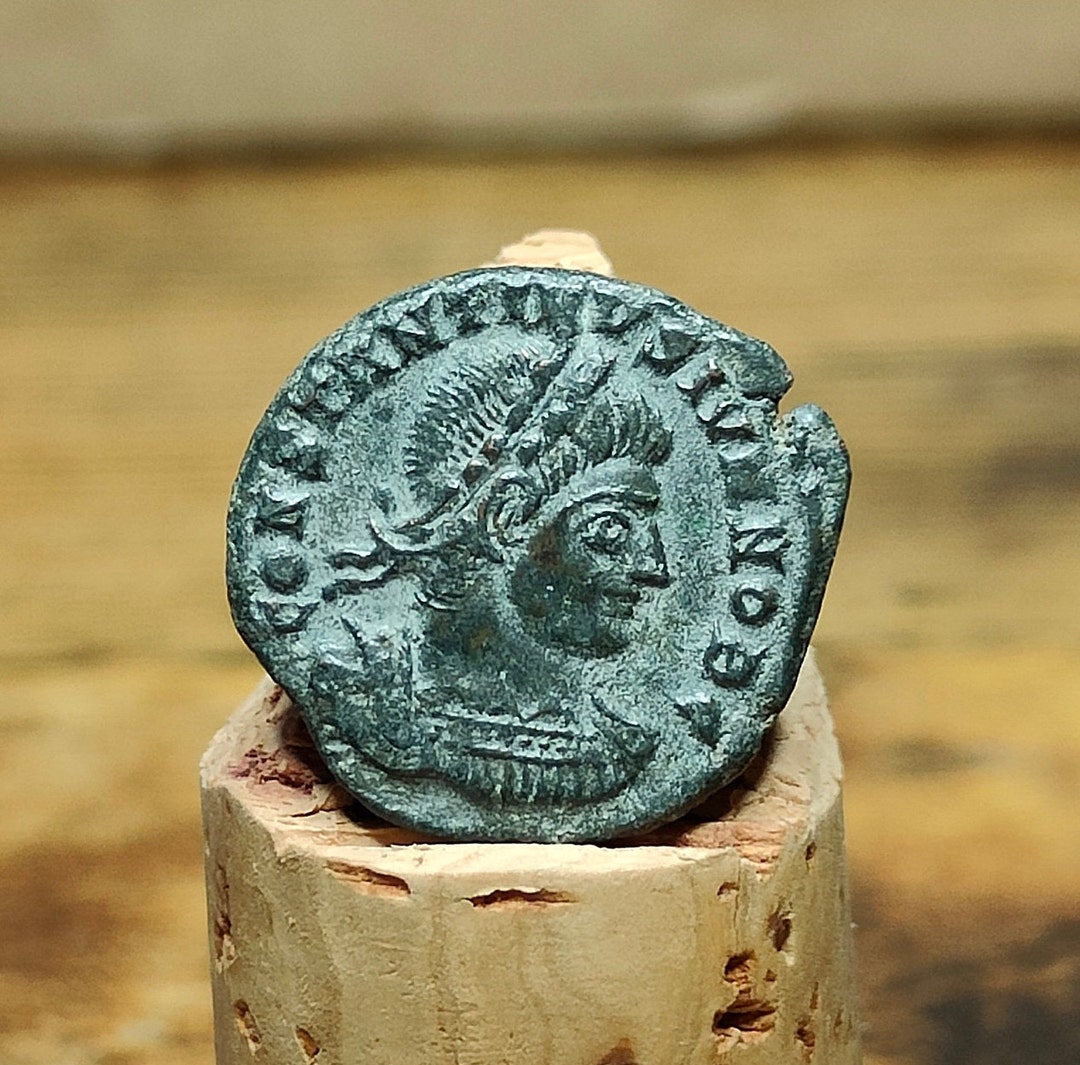 Constantine II Coin, High Grade Ancient Roman Nummus With Soldiers ...