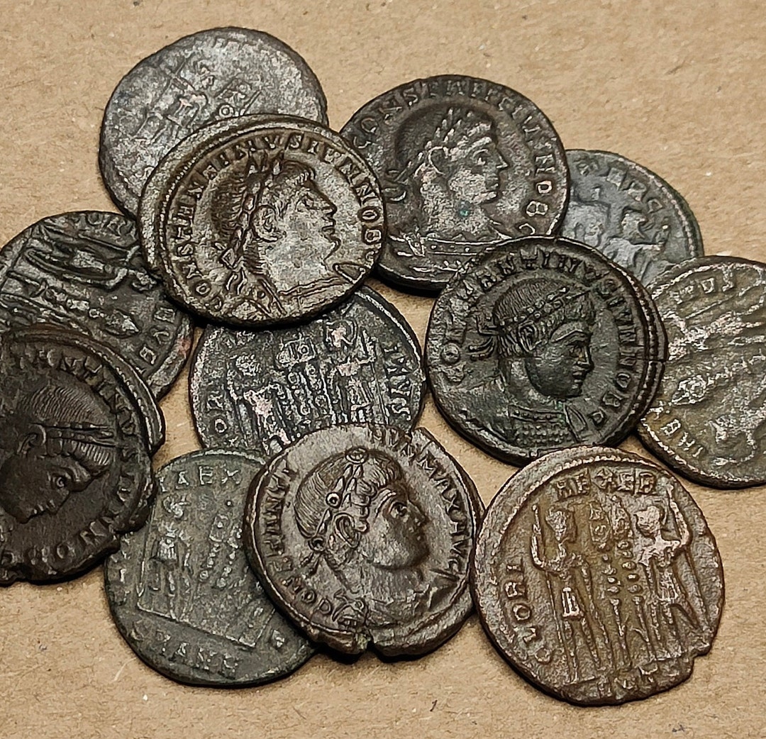 High Grade Roman Coins, 4th Century Ancient Nummus - Etsy