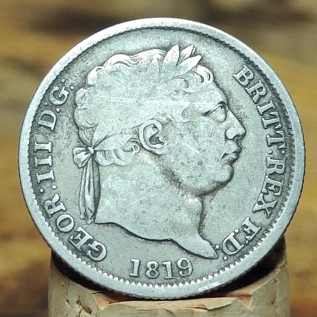 George III Silver Shilling Dated 1819- Georgian Coin - Etsy