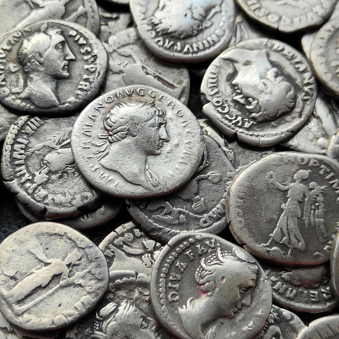 Genuine Roman Silver Denarii From the 2nd Century, Ancient Coins - Etsy