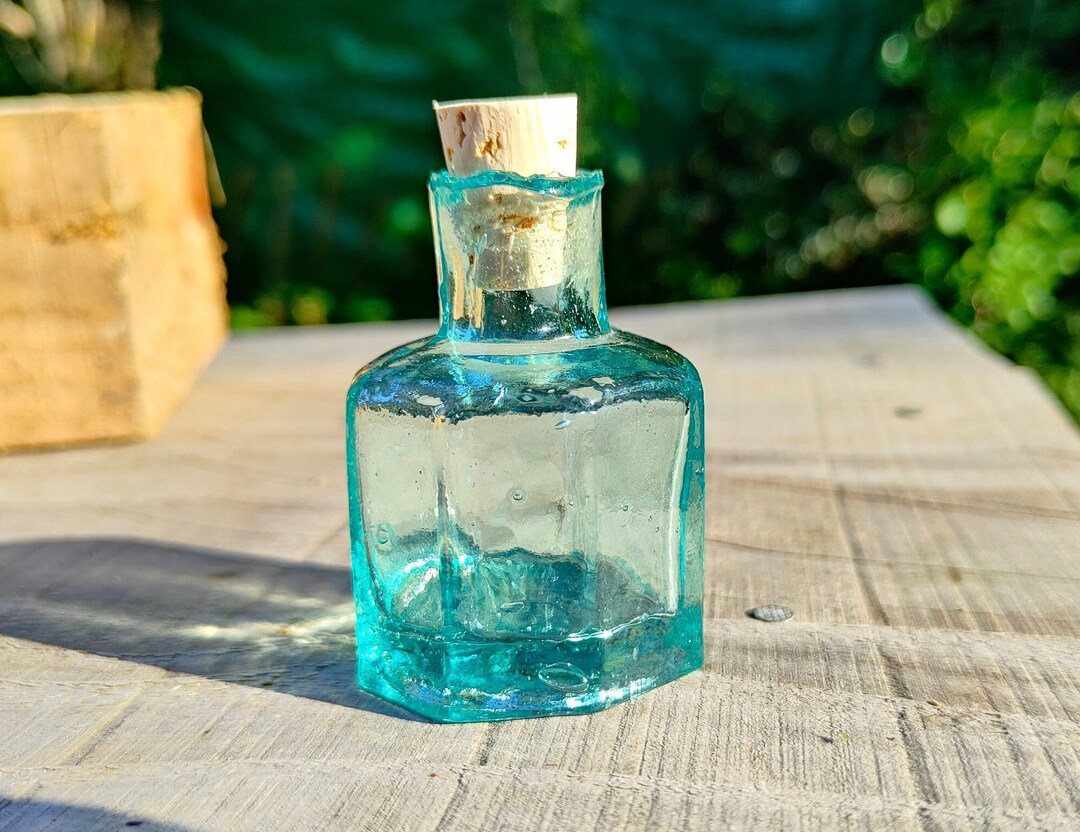 Vintage Penny Ink Bottle Small 8 Sided Ink Well With Cork - Etsy