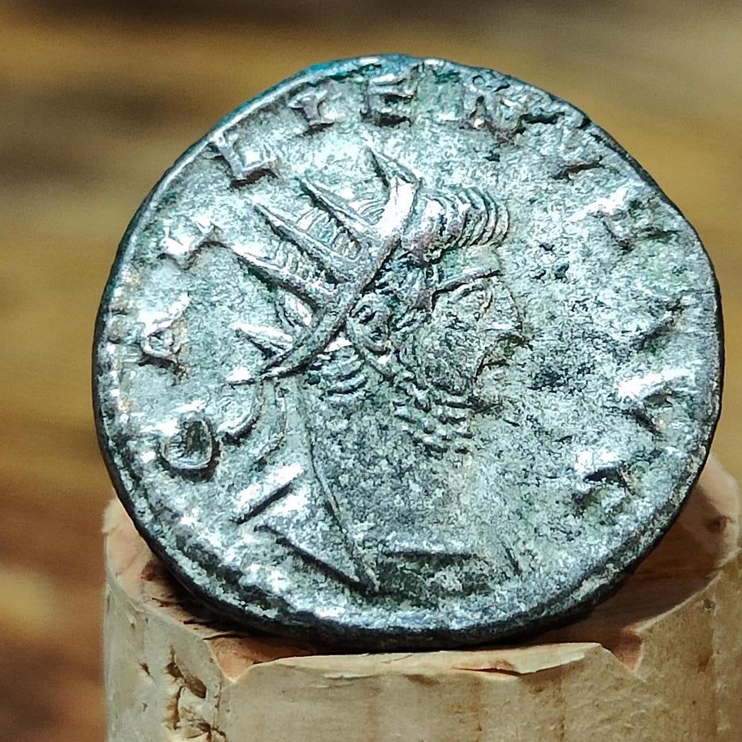 Emperor Gallienus Roman Coin, 3rd Century Ancient Antoninianus, Fides ...