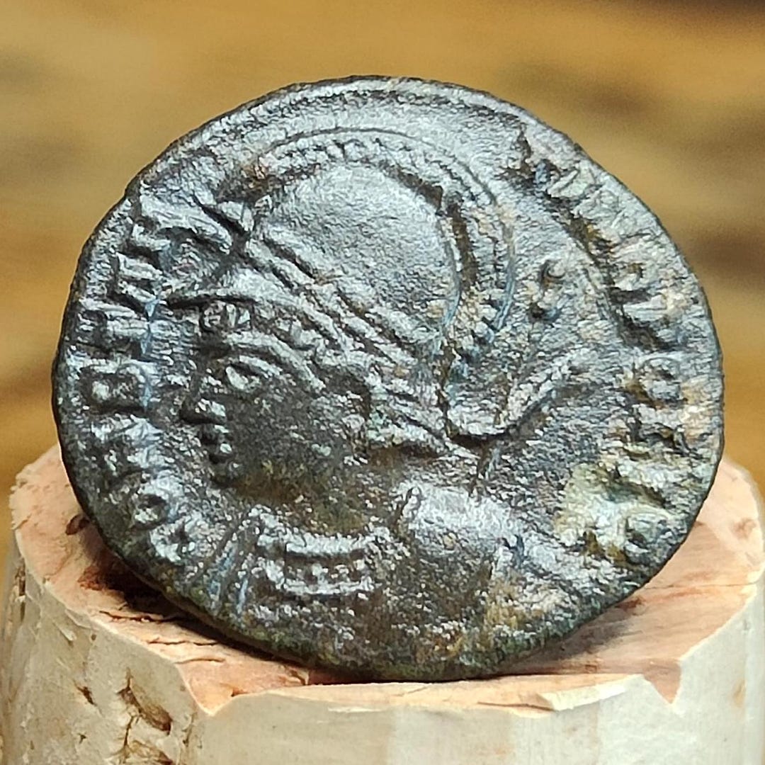 Roman Commemorative Coin, Ancient Nummus With Constantinopolis Reverse ...