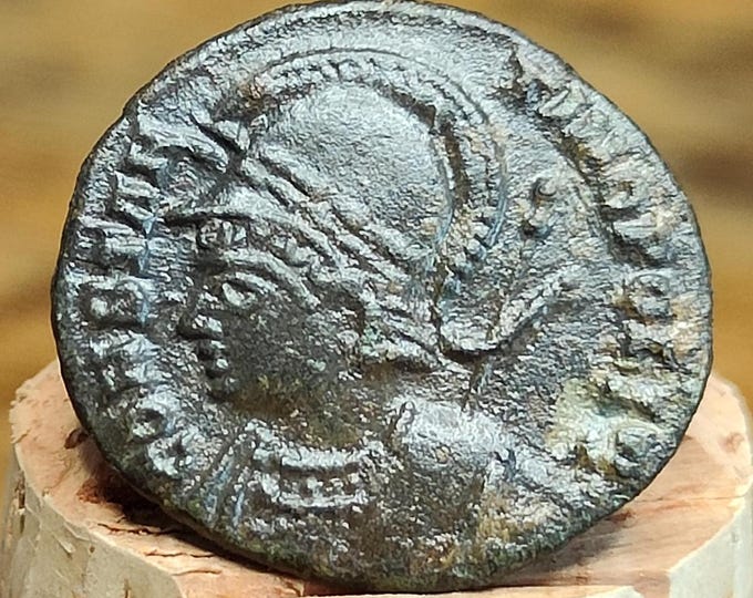 Roman Commemorative Coin, Ancient Nummus With Constantinopolis Reverse ...