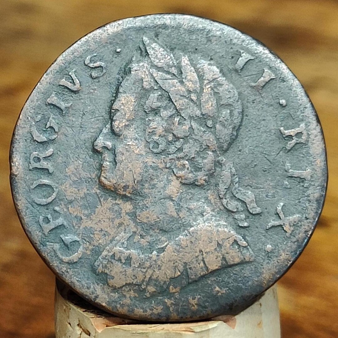 George II Half Penny, Dated 1748 - Georgian/ US Colonial Coin - Etsy