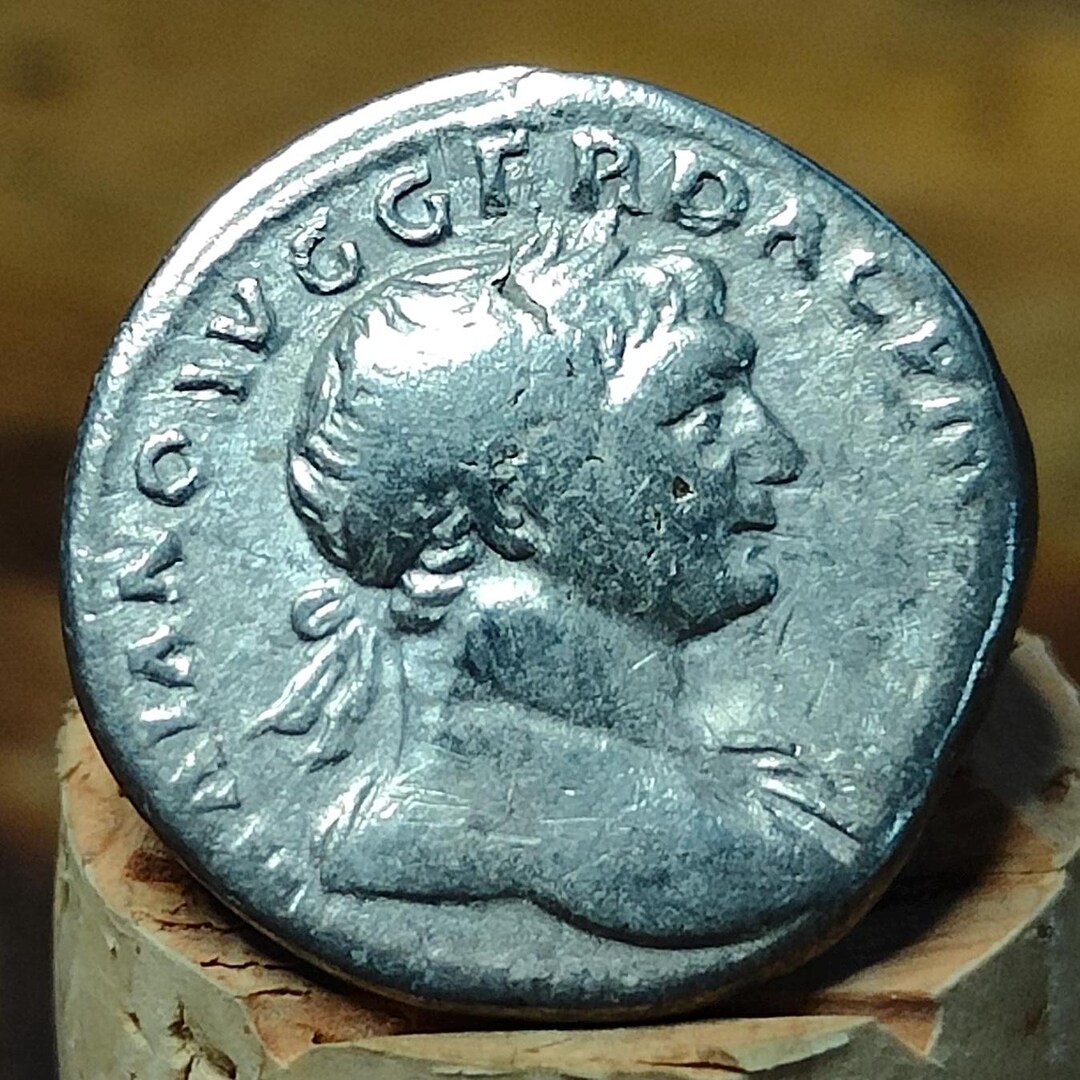 Trajan Silver Denarius, Ancient Roman Coin With Roma Reverse - Etsy