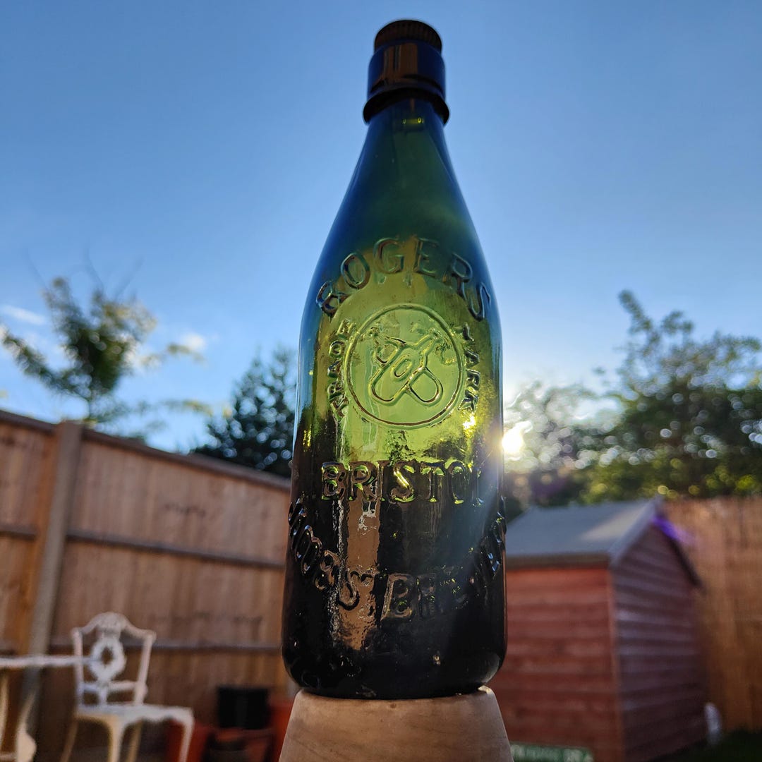 Vintage Rogers Pictorial Bottle Antique Beer Bottle Embossed 'jacob St ...