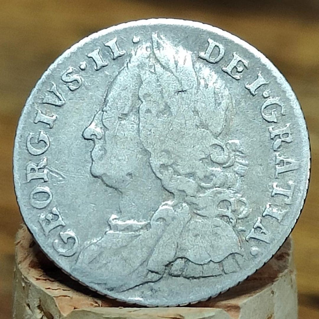 1757 King George II Silver Sixpence Coin Older Bust - Etsy